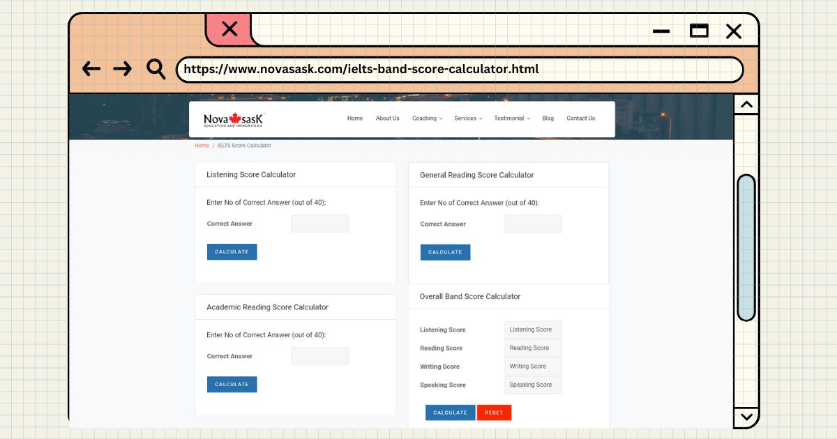 IELTS Score Calculator: Calculate Your Overall Band Score - NovasasK™